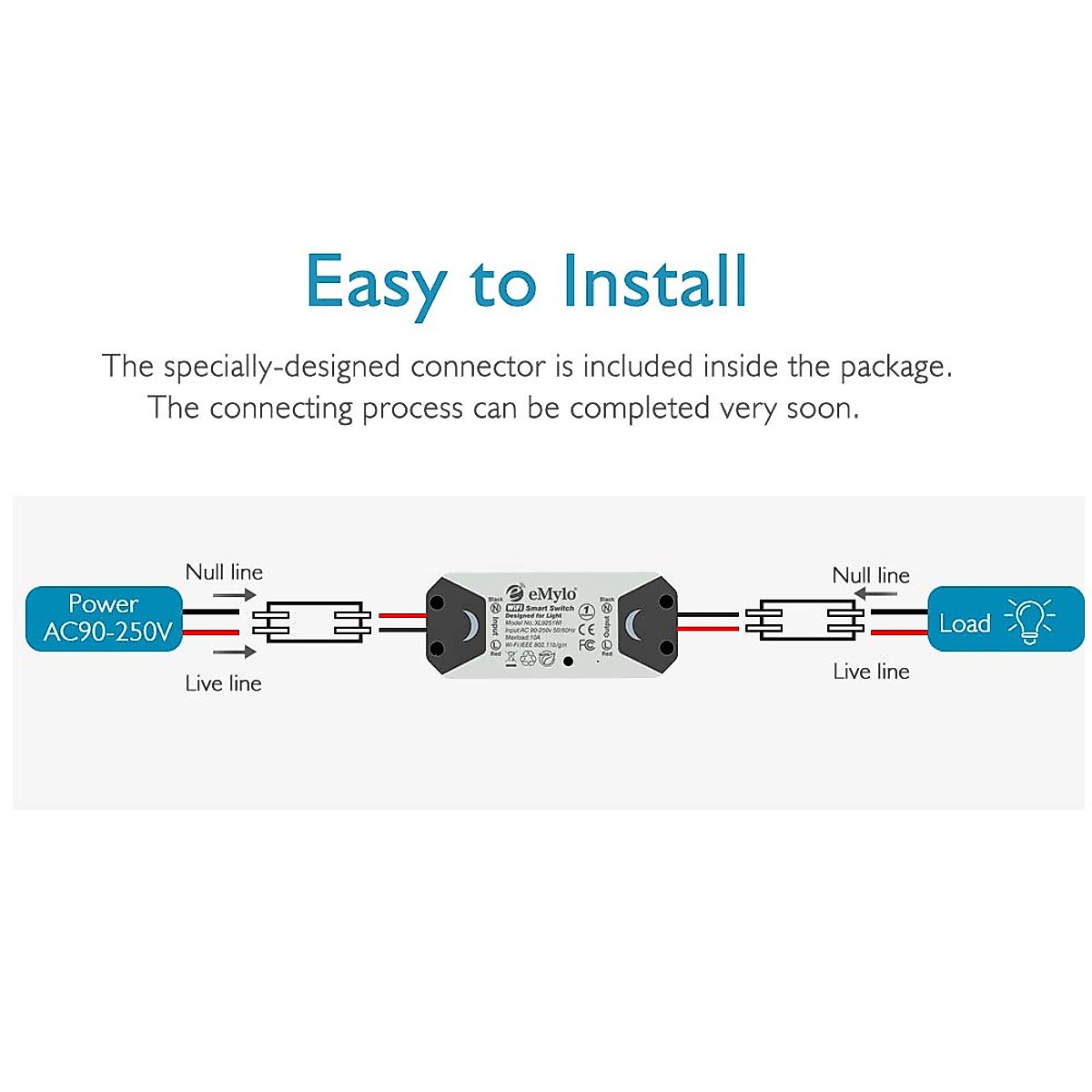 eMylo WiFi Relay Switch Wireless Light Remote Control Module for Smart Home Automation Compatible with Alexa 6 Packs