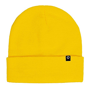 DALIX Cuff Beanie Cap 12" in Yellow