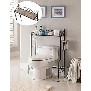 Kings Brand Furniture - Etagere Freestanding Bathroom Shelf Storage Organizer Rack