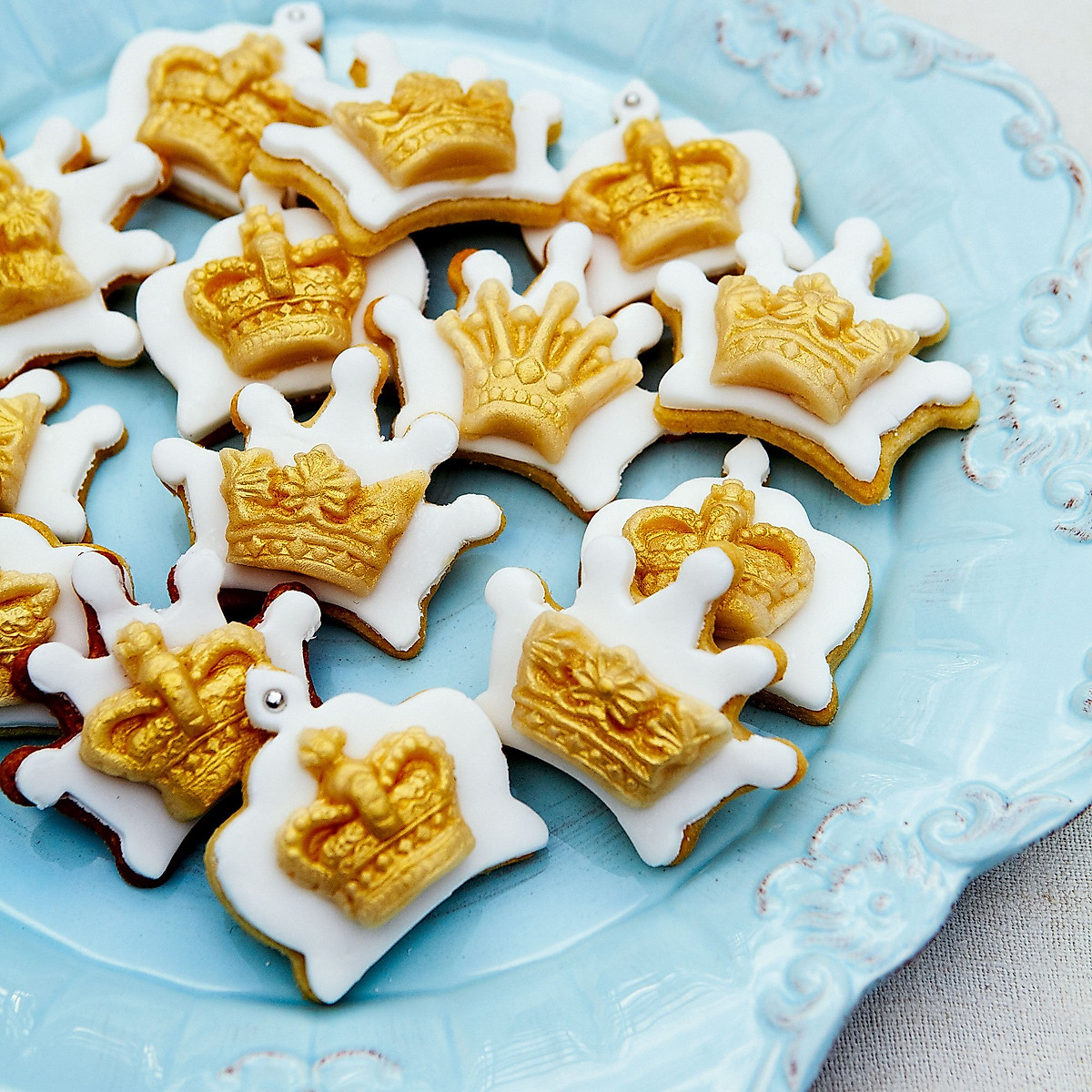 Cookie Cutters Set Crown Shape Stainless Steel 4 Pieces, King Crown, Queen Crown, Prince Crown and Princess Crown by Amison