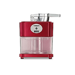 Cuisinart SCM-10P1 Snow Cone Maker, Professional Motor and Blade Mechanism has Interlock Safety Feature that Creates Real Shaved Ice for Snow Cones, Slushies', Frozen Lemonades or Adult Drinks, Red