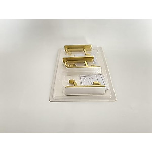 pickpiff Self Adhesive Hooks, Extra Sticky 10LB (Max), Heavy Duty Stainless, Stick On Wall and Door Hooks for Hanging, Bathroom Towel Hooks and Coat Hooks, Robe Hook Wall Mounted, Gold, 4 Pack