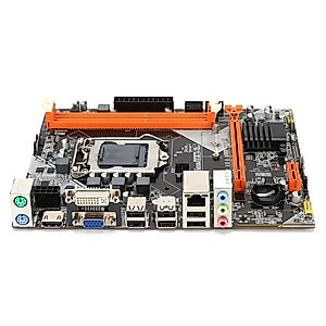 Desktop Computer Motherboard, DDR3 1066/1333/1600MHz LGA 1155 PC Main Board Support NVME+NGFF Dual Mode Hard Disk+SATA, 6‑Channel Sound Card