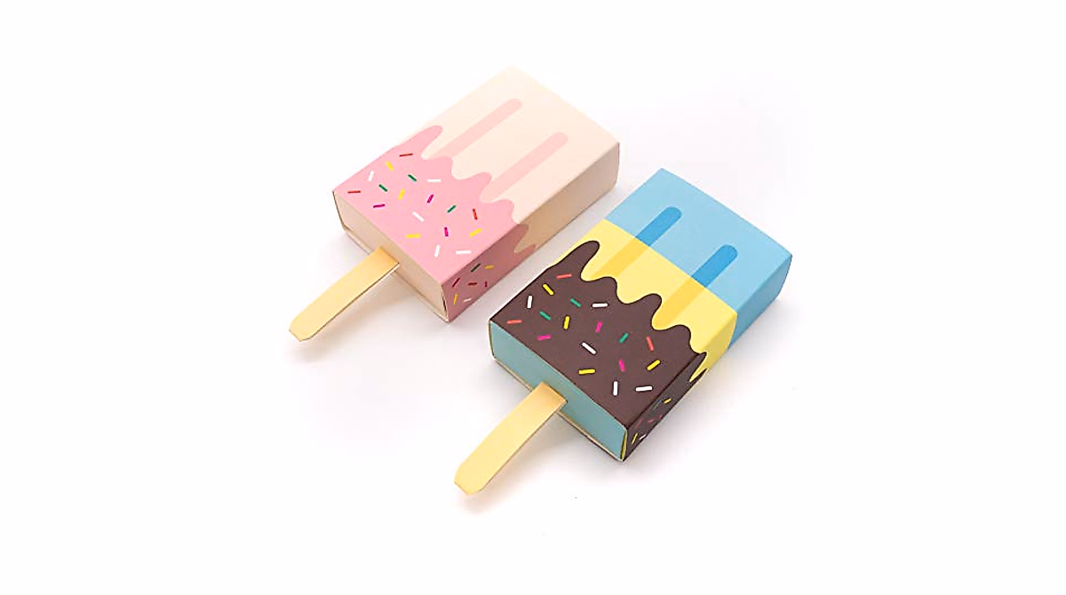 AUEAR Popsicle Shape Gift Boxes - 12 Pack for Parties
