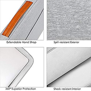 Lacdo 360° Protective 14 Inch Laptop Sleeve Case for HP Lenovo Dell ASUS Acer Chromebook 14 / HP Stream 14 / Dell Inspiron 14 / Lenovo IdeaPad 14 / Acer Spin 3 / ASUS ZenBook 14 Computer Bag, Gray