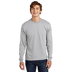 Hanes ComfortSoft® Long Sleeve T-Shirt XL Charcoal Heather