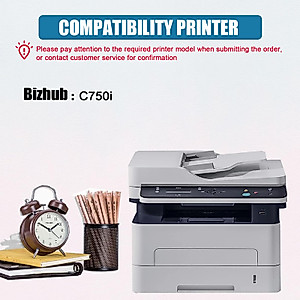 JENKEM High Yield Replacement Compatible for Konica Minolta TN715 Toner Cartridge (with Chip) Work for Konica Minolta Bizhub C750i Printer Combo Pack