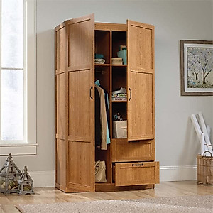 Sauder Storage Cabinet, Highland Oak Finish