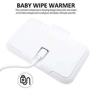Warmer USB Wet Tissue Heating Box Diaper Wipe Warmer Dispenser Household Heating Machine, 15X12 cm