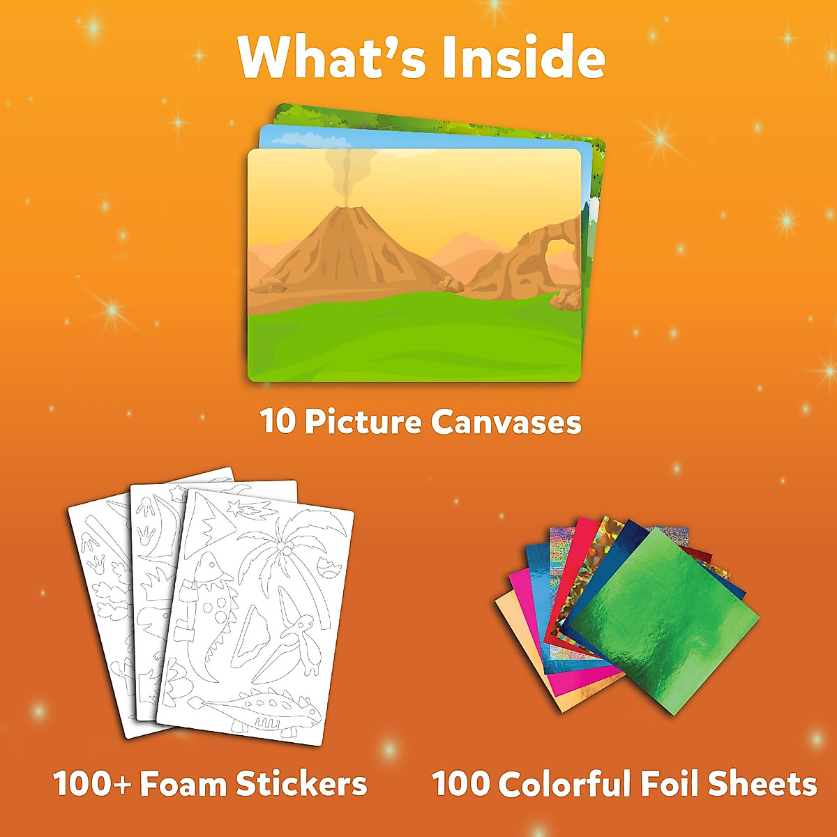 Skillmatics Art & Craft Activity - Foil Fun Dinosaurs, No Mess Art for Kids, Craft Kits & Supplies, DIY Creative Activity, Gifts for Boys & Girls Ages 4, 5, 6, 7, 8, 9, Travel Toys