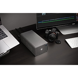 SanDisk Professional 12TB G-RAID 2 - Enterprise-Class 2-Bay Desktop Drive, 7200RPM Ultrastar drive inside, Thunderbolt 3, USB-C, HDMI Port, Hardware RAID - SDPH62H-012T-NBAAD