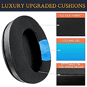 SOULWIT Cooling-Gel Replacement Earpads for Sony WH-CH700N (WHCH700N) & MDR-ZX780 (ZX780DC)/MDR-ZX770 (ZX770BN ZX770BT), Ear Pads Cushions for MDR-10R (10RNC 10RBT) Over-Ear Headphones