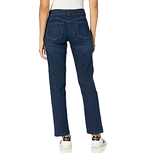 Democracy Women's Petite Ab Solution Straight Leg Jean, Indigo, 6P