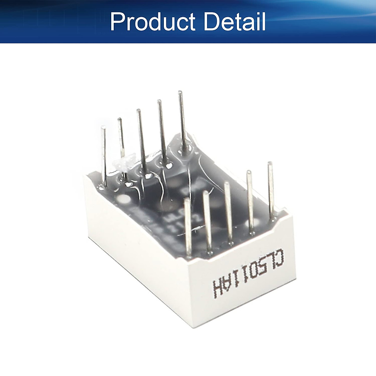 Bettomshin 10Pcs LED Digital Tube Common Cathode 10 Pin 1 Bit 0.75 x 0.5 x 0.31 inch (LxWxH) 0.5" Red Display Digital 5011AH