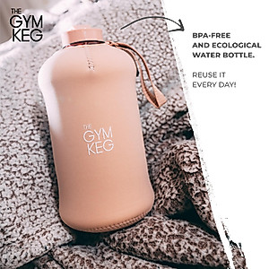 THE GYM KEG Sports Water Bottle - 2.2 L Insulated, Half Gallon, Carry Handle, Big Water Jug For Sport, Large Reusable Water Bottles, Ecofriendly, Tritan BPA Free Plastic, Leakproof