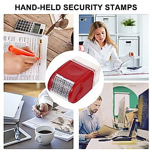 Tofficu 1pc Confidentiality Seal Postage Stamps Anti Stamp Personal Information Stamp Address Blocker Stamp Paid Stamp Identity Guard Stamp Guard Your Roller Plastic Letter Opener Red