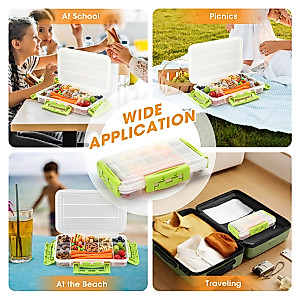 AIEVE Snack Box for Kids, Adjustable 13 Compartment Tackle Box for Snacks Charcuterie Container, Kids and Adult Reusable Snackle Box for Travel, School, Trip, Picnic, Boat