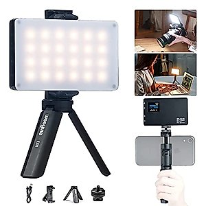 VILTROX LED On Camera Video Light, Video Conference Lighting Kit with Mini Tripod, Pocket Photo Light Bi-Color 2500-8500K Panel Lights Photography Lighting for Video Recording Photoshoot Zoom Lighting