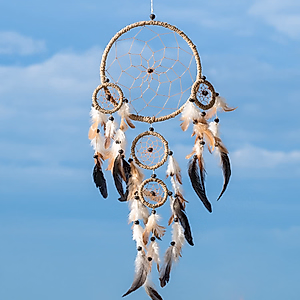 BigOtters Dream Catcher Rings, 10PCS Wreath Macrame Rings Gold Metal Floral Hoops for Making Wedding Wreath Decor Wall Hanging Crafts, 5 Sizes