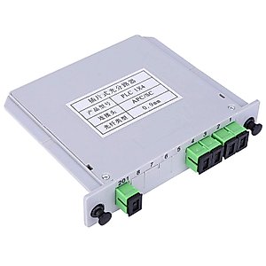 Heayzoki Blade Optical Splitter, 1X4 Single Mode Blade PLC Optical Fiber Splitter, 1 Minute 4 SC-APC Splitter, All-Fiber Structure, for Home Wiring, Engineering Projects
