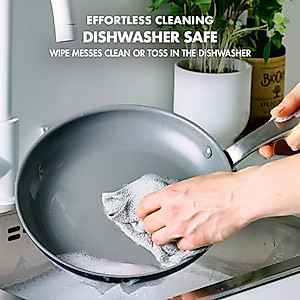 GreenPan Chatham Hard Anodized Healthy Ceramic Nonstick 8" and 10" Frying Pan Skillet Set, Omelette and Egg Pan, PFAS-Free, Dishwasher Safe, Oven Safe, Gray