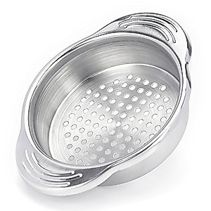 WishDirect Tuna Strainer Press, Tuna Can Strainer Food-Grade Stainless Steel Canning Colander for Regular-Size and Wide-Necked Tunas