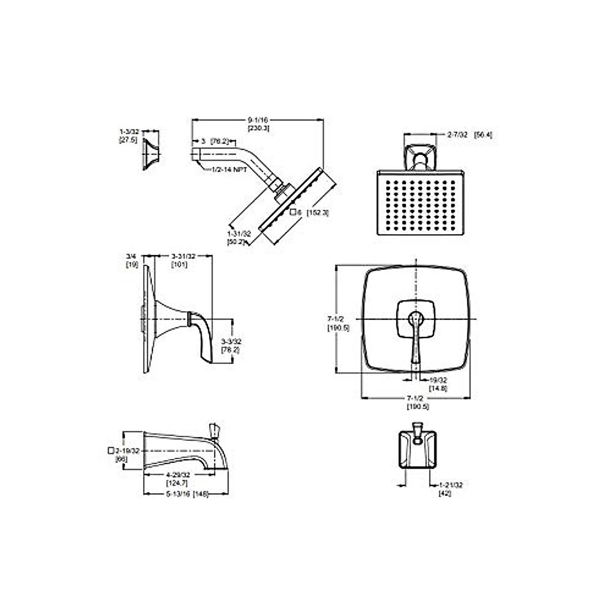 Pfister Bronson Tub and Shower Trim Kit (Valve Sold Separately), Single Handle, Tuscan Bronze Finish, LG898BSY