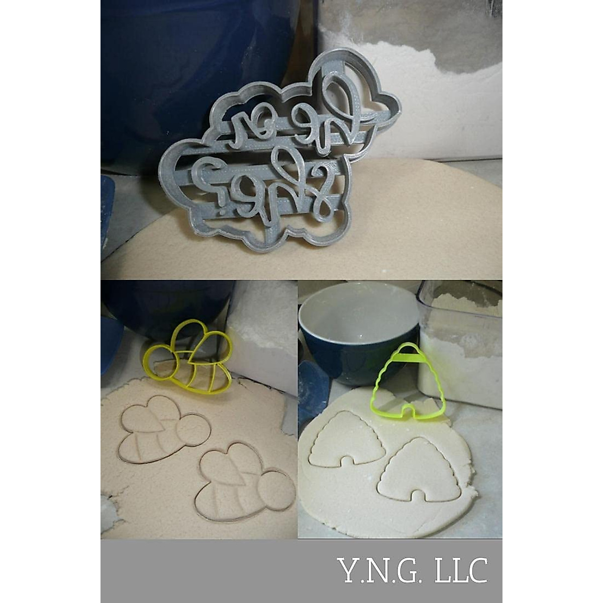 WHAT WILL IT BEE GENDER REVEAL BABY SHOWER SET OF 3 COOKIE CUTTERS MADE IN USA PR1302