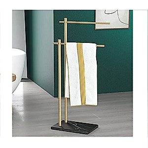 Towel Racks, Towel Rack 2 Tier Standitowel Holder for Bathroom Modern Floor Towel Rack for Bathroom Kitchen Vanity and Pool Area/Black/a