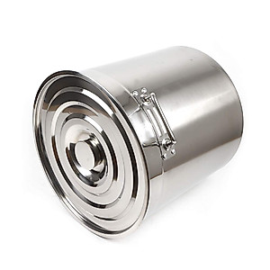 Knwigoe 30 Qt Stock Pot Cooking Stock Pots with Lid Large Soup Canner Food Grade Heavy Duty Cooking Steamer Big Pots for Cooking Stainless Steel ）