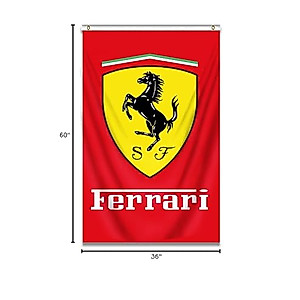 Kasflag Racing Flag Banner Vertical (3x5 Feet, Heavy Duty, Durable 150D Polyester) Brass Grommets Banner For Outdoor Room Man Cave/Garage