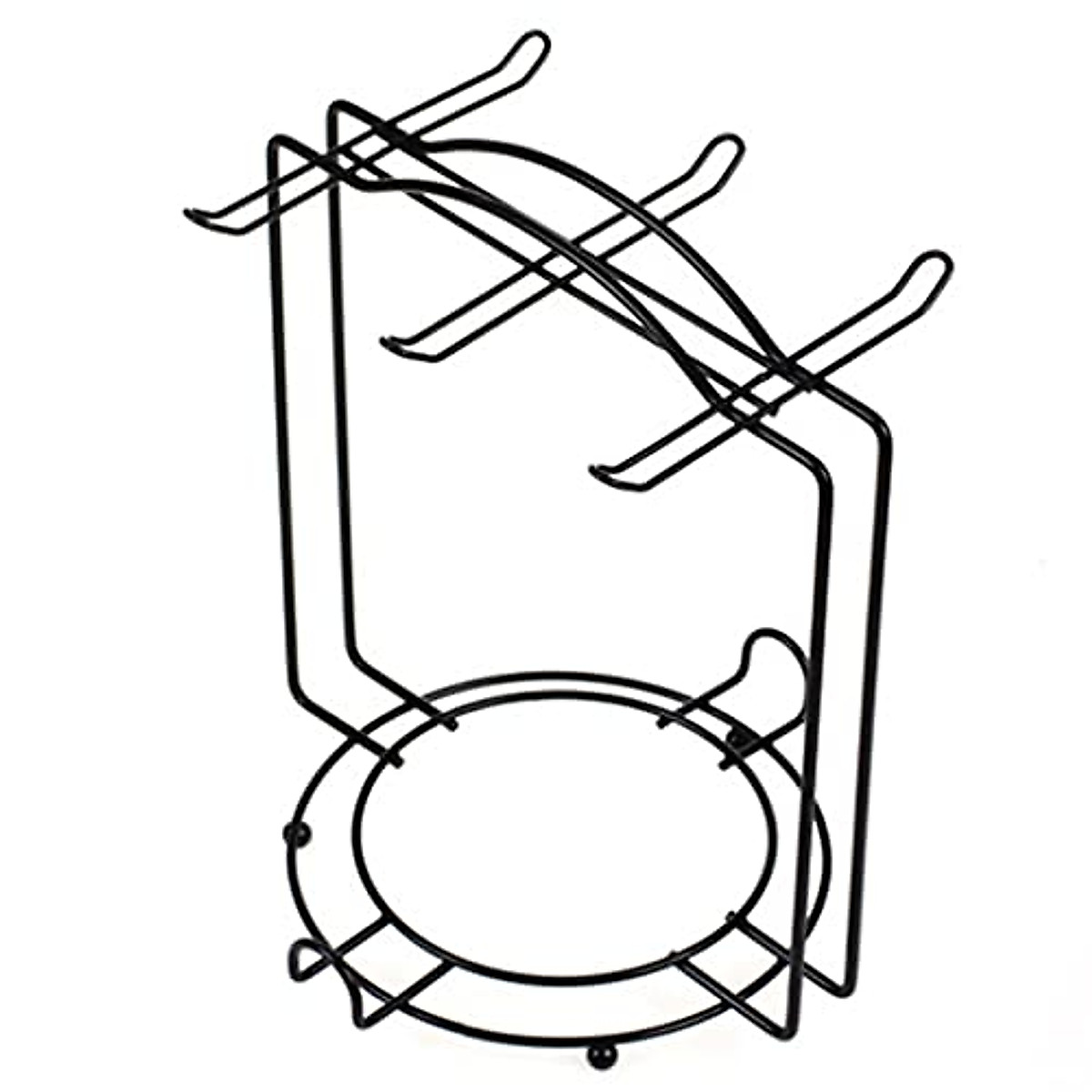 XWOZYDR Kitchen Water Draining Coffee Cup Plate Holder Storage Mug Hanging Rack Stainless Steel Black Drying Display Stand Organizer