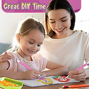 Innofans DIY Stickers for Kids - Craft Gifts for Mom, Unicorn Big Gem Diamond Painting Kit with 27 Cute Water Bottle Stickers & 3 Keychains, Kids Crafts, Unicorn Toys, Crafts for Girls Age 4-8, 8-12