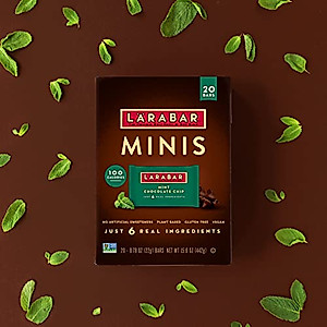 Larabar Mint Chocolate Mini Bars, Gluten Free Vegan Fruit & Nut Bars, 20 ct