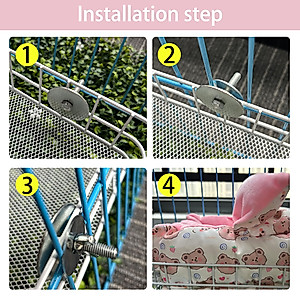 2 Pack Guinea Pig Rat Hammock Metal Year-Round Use，Small Animal Hanging Hammock for Cage Chew Proof，Mini Pet Covered Nest Hammock and Metal Basket for Rat, Mouse, Chinchilla, Ferret