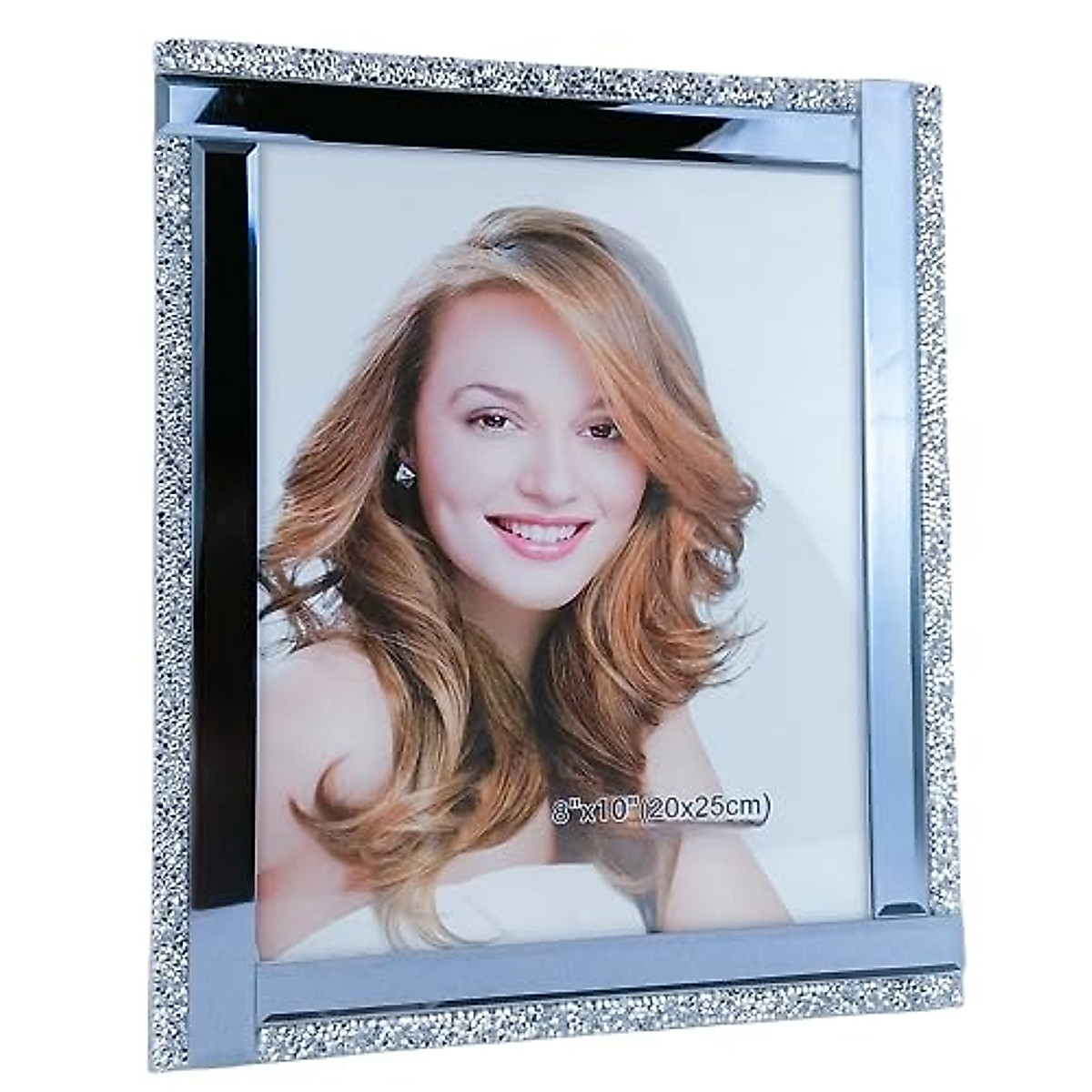 BANQLE Crystal Glass Picture Frames, Photo Frames Display for Wall or Tabletop, Present Photos 4x6 6x8 and 8x10 inches (Crystal)