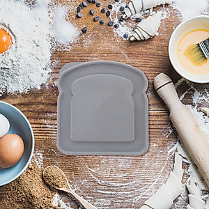 Ipetboom 4pcs Sandwich Containers Toast Shape Sandwich Box with Lid Food Storage Containers Lunch Containers for Meal Prep and Lunch Boxes - Grey, 5.1x4.8x1.6 Inch