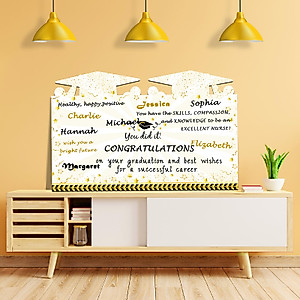 Jumbo Graduation Greeting Card 25 x 16 inch Giant Class of 2024 Graduation Guest Book Black Gold Congrats Graduate Gift The Tassel Was Worth The Hassle Signature Card for Graduation Party Decorations