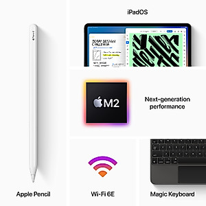 Apple iPad Pro 11-inch (4th Generation): with M2 chip, Liquid Retina Display, 128GB, Wi-Fi 6E, 12MP front/12MP and 10MP Back Cameras, Face ID, All-Day Battery Life – Space Gray
