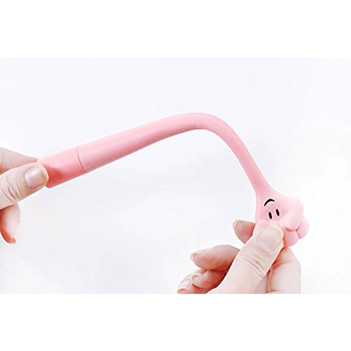 Funny live Bendable Ballpoint Pen Bending Hand Gesture Ballpoint Pen Free to Bend Cute Cartoon Silicone Gesture Ballpoint Pen,0.7mm Black Ink,6 Pcs/Set