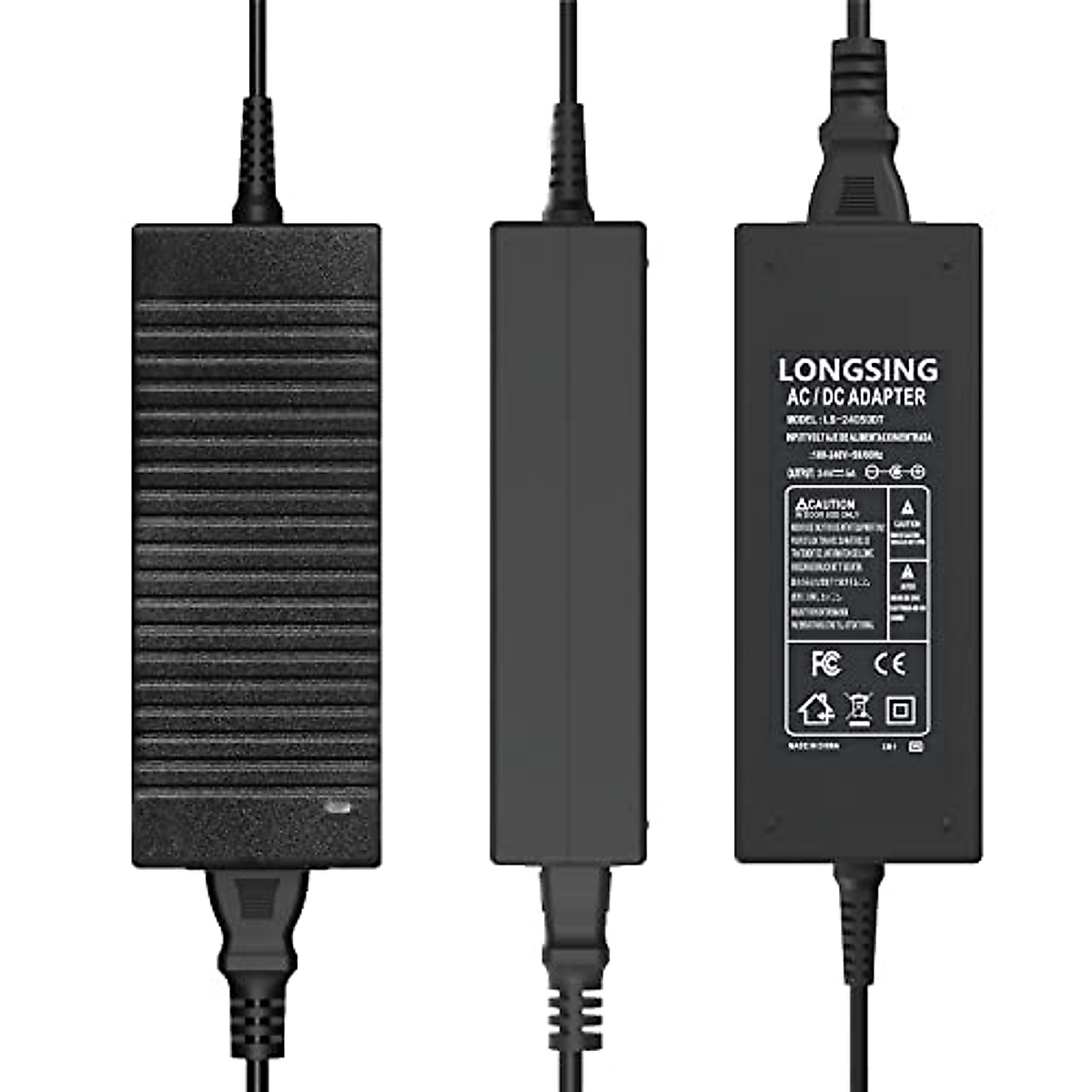 24V Power Supply Adapter, LONGSING 24V 5A AC DC Adapter, AC 100-240V to DC 24V, 5.5X 2.5mm DC Plug, Input 100V-240V, Output 24V 5A 120W, with DC Female Connector