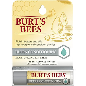 Burt's Bees Lip Balm, Ultra Conditioning with Kokum Butter, 0.15 oz (Pack of 6)