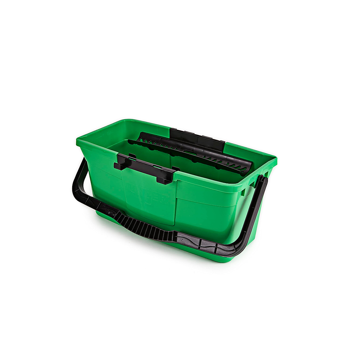 Unger QB12B Bucket 12 litres for Washers up to 35 cm Wide with Litre Scale Including Strainer as Shelf Rectangular Shape