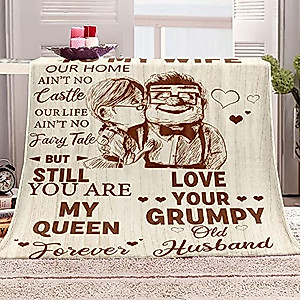 Tupmnbry Sherpa Blanket Gifts for Wife Throw Blanket Lightweight Fluffy Soft Flannel Sofa Bed Blanket to My Wife Blanket Best Birthday and Anniversary Romantic Gifts for Wife 50"X60"