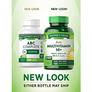 Multivitamin for Adults 50+ | Non-GMO & Gluten Free Daily Supplement | Plus Vitamin D, C, and B Vitamins | By Nature's Truth