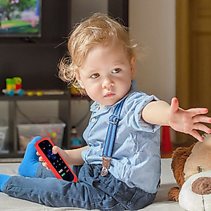 2 Pack Remote Case for Roku, Battery Cover for TCL Roku Smart TV Steaming Stick Remote, Roku TV Remote Cover Silicone Protective Controller Universal Sleeve Skin Blue and Red