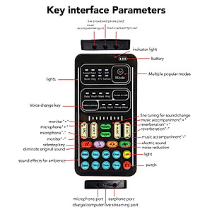 Voice Changer, Portable Voice Disguiser Mini Voice Changer Device with 8 Sound Effects and Sound Changes Handheld Microphone Voice Changer Sound Effects Machine(I9 English Edition)