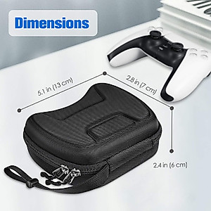 Fintie Carrying Case for Nintendo Switch/Switch OLED Model Pro Controller/Sony-PS5 Wireless Controller - [Shockproof] Hard Shell Protective Cover Travel Bag with Inner Pocket, Black