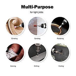 Prostormer Mini Cordless Rotary Tool, 3.7V USB Grinder with 3 Variable Speeds and 50pcs Accessories Kit for Sanding, Polishing, Cutting, Carving and Engraving