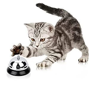 MROCO Big Call Bells, 3.38 Inch Diameter, Chrome Finish, All-Metal Construction, Desk Bell Service Bell for Hotels, Schools, Restaurants, Reception Areas, Hospitals, Warehouses (Silver)